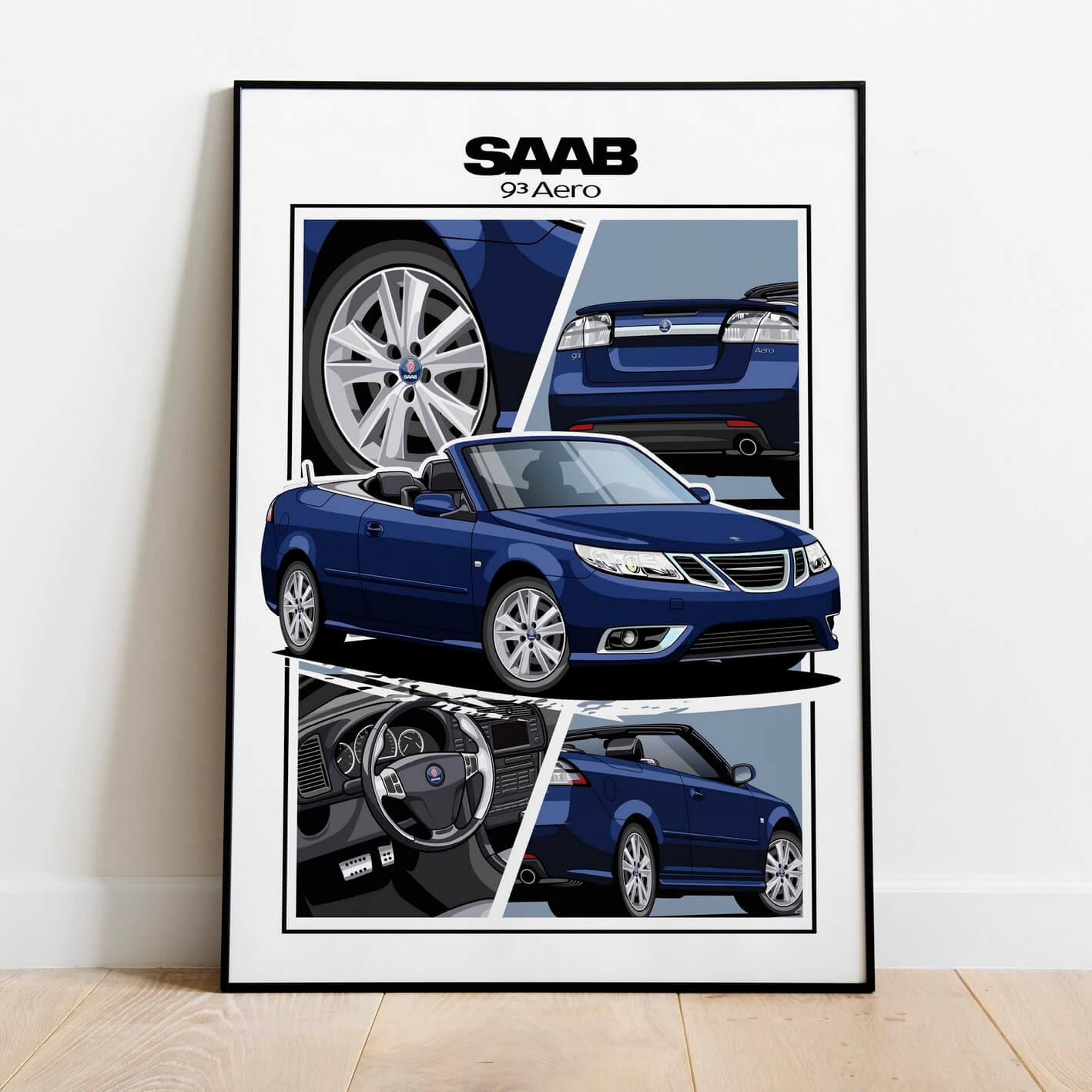 Saab 93 AERO /cabrio/blue | Saab Shifter