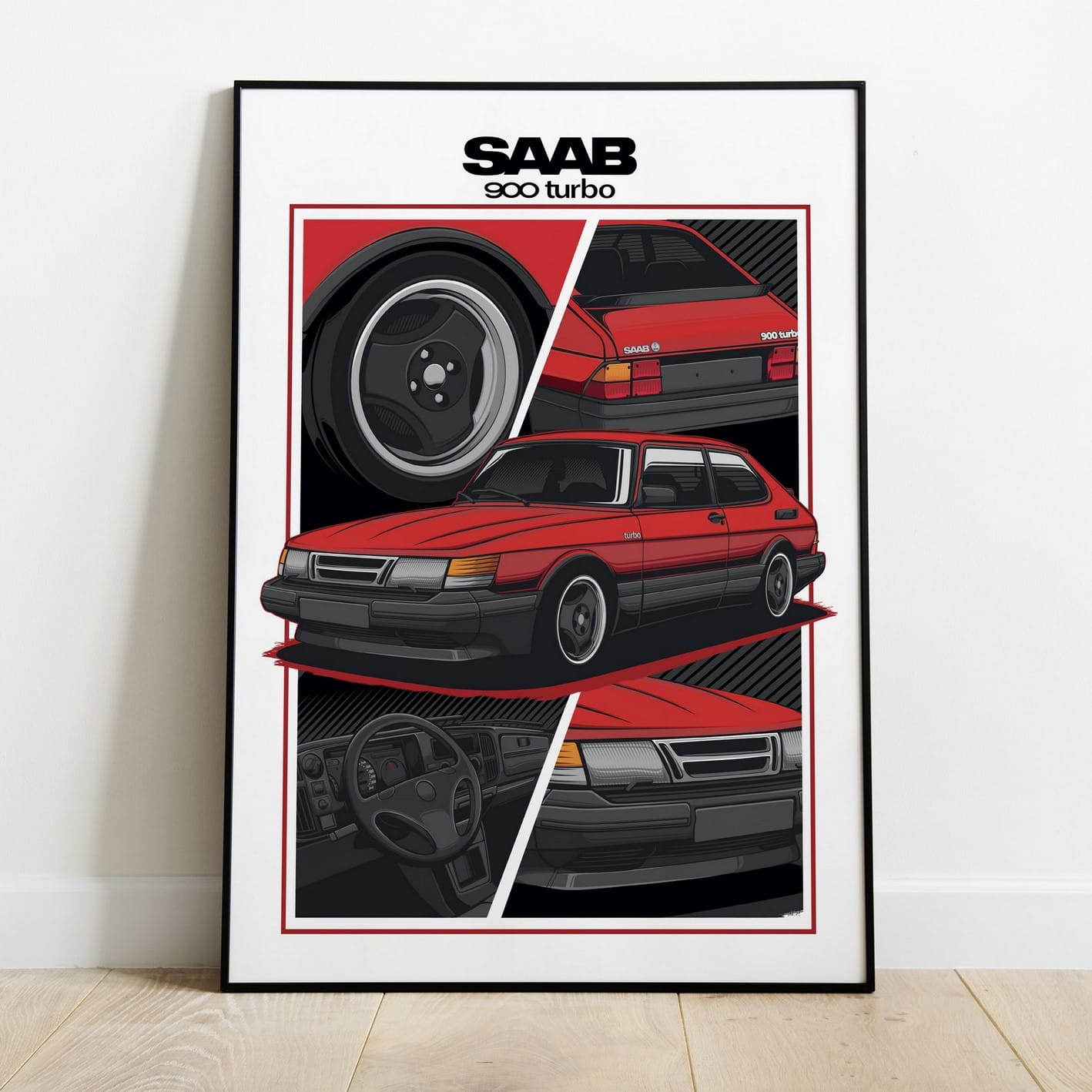 Saab 900 TURBO /coupe/red | Saab Shifter